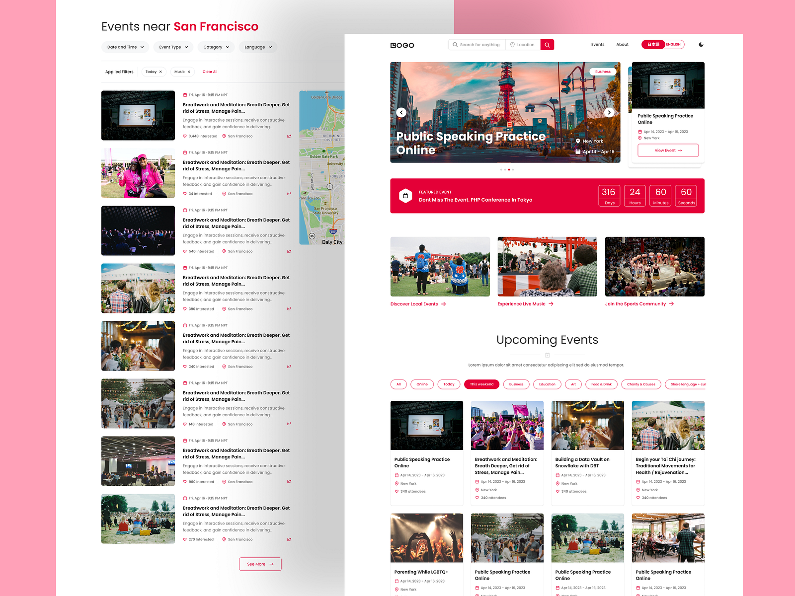 Events Management App Landing Page Design by Siddhant Chaudhary on Dribbble