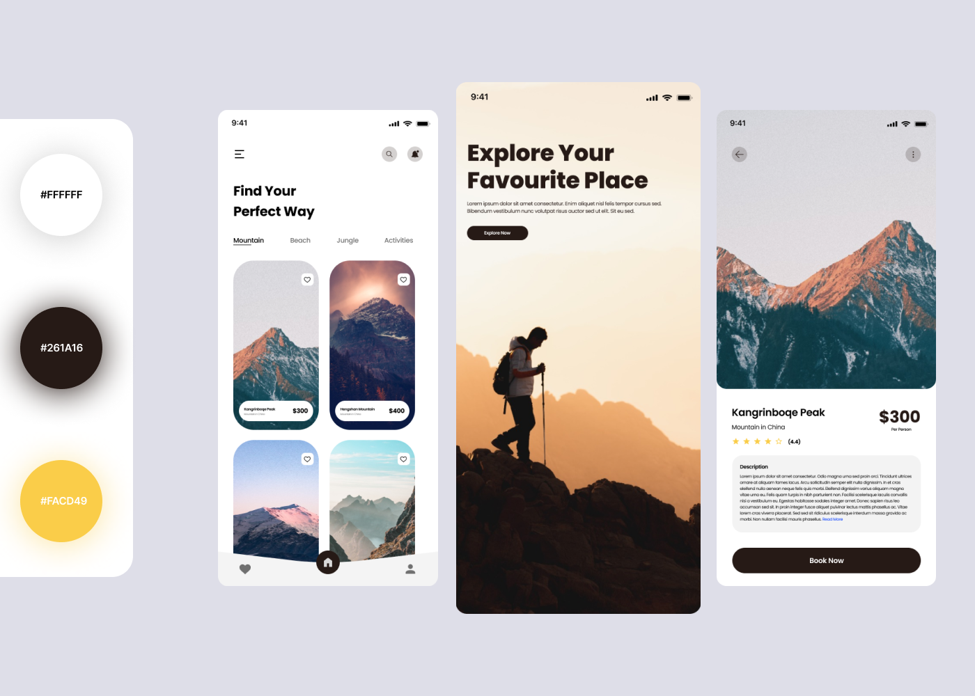 Travel App Design by Kapil Joshi on Dribbble