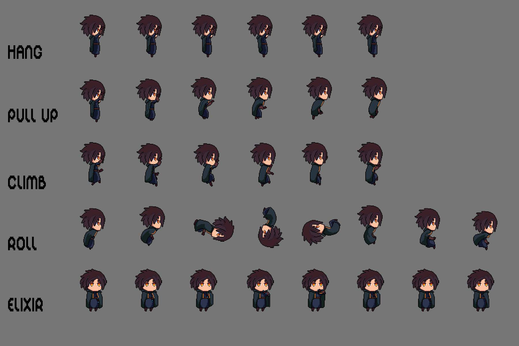 Fantasy Chibi Male Sprites Pixel Art by 2D Game Assets on Dribbble