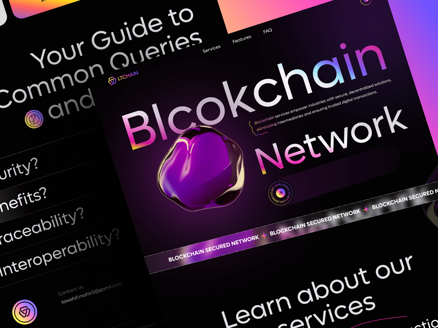 Crypto blockchain landing page by Towshif Mahir on Dribbble