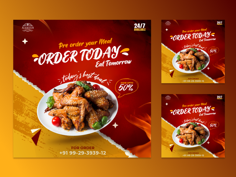 Restaurant food graphic design by Divyanshu Dhakar on Dribbble