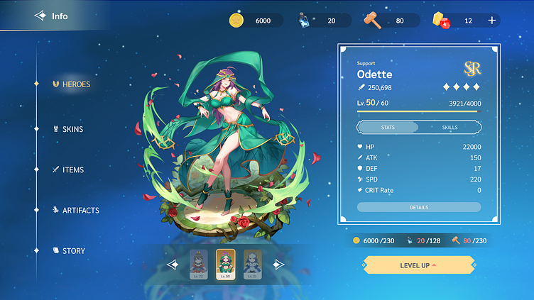 UI Game Profile Character by leriana thufailah on Dribbble