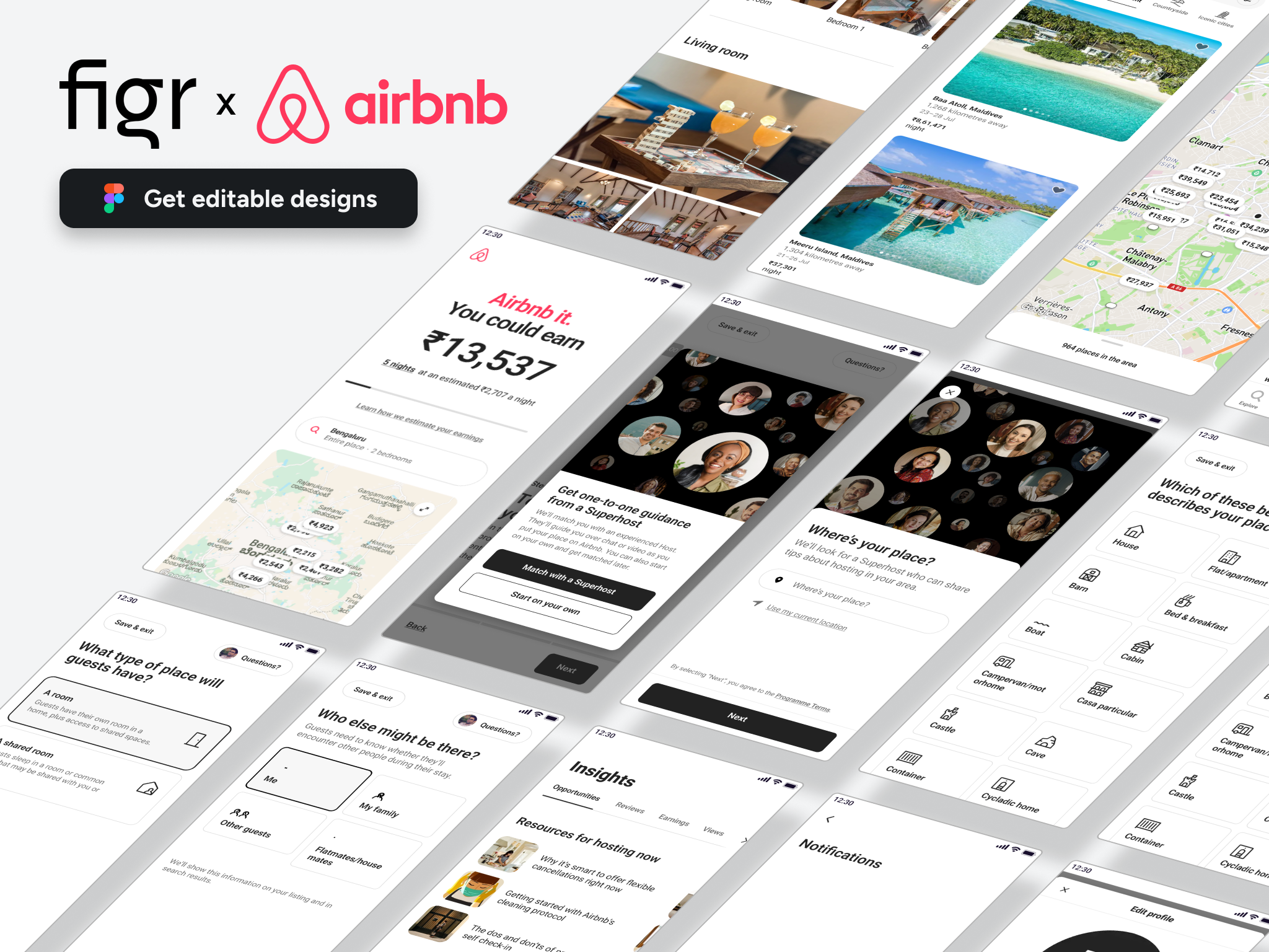 Airbnb Mobile UI (Recreated) by Figr Design on Dribbble