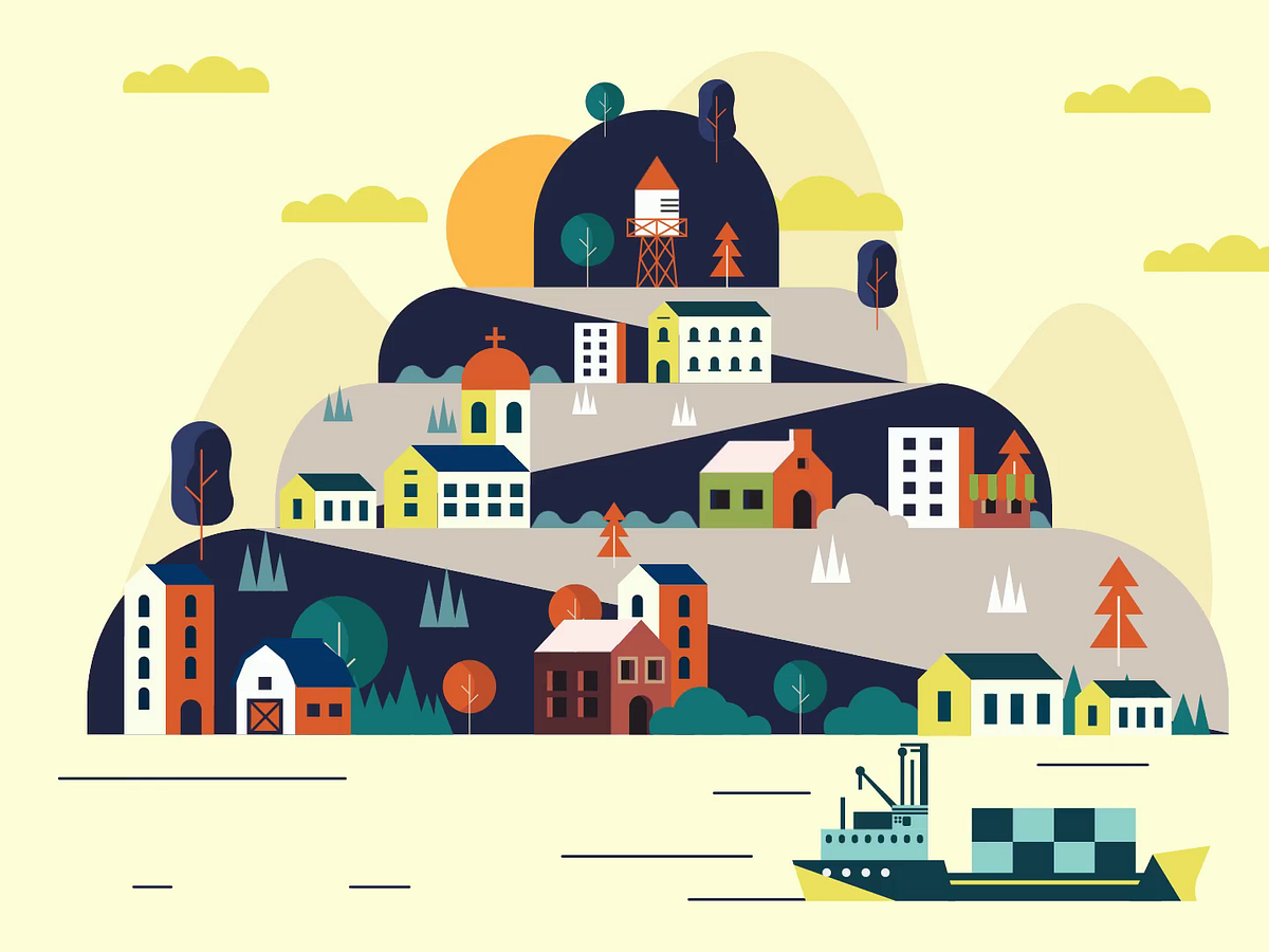 Browse thousands of Small Town images for design inspiration | Dribbble