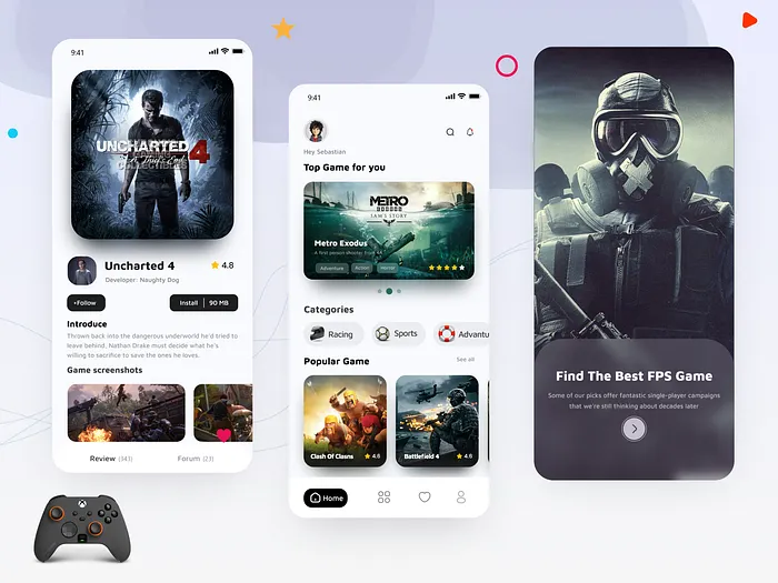 Game App UI designs, themes, templates and downloadable graphic ...