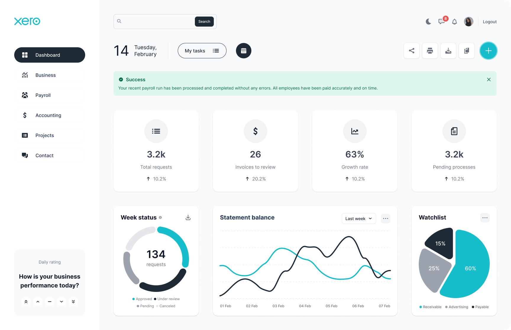 Xero Redesign Concept by Matheus Gomes dos Santos on Dribbble