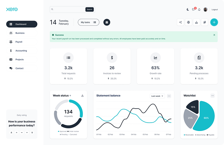 Xero Redesign Concept by Matheus Gomes dos Santos on Dribbble