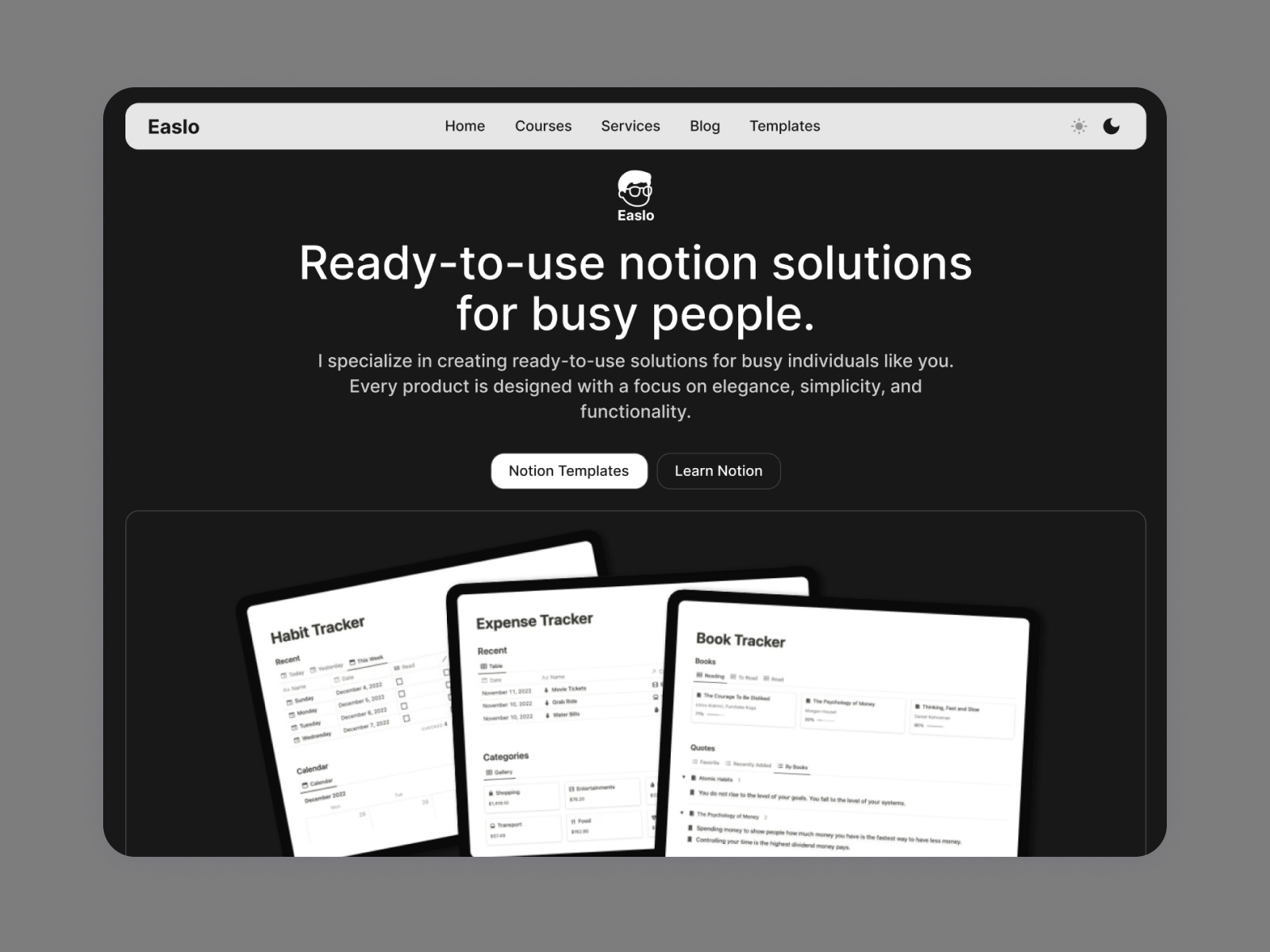 Easlo Website Redesign Concept (Dark) by Atticus Spine on Dribbble