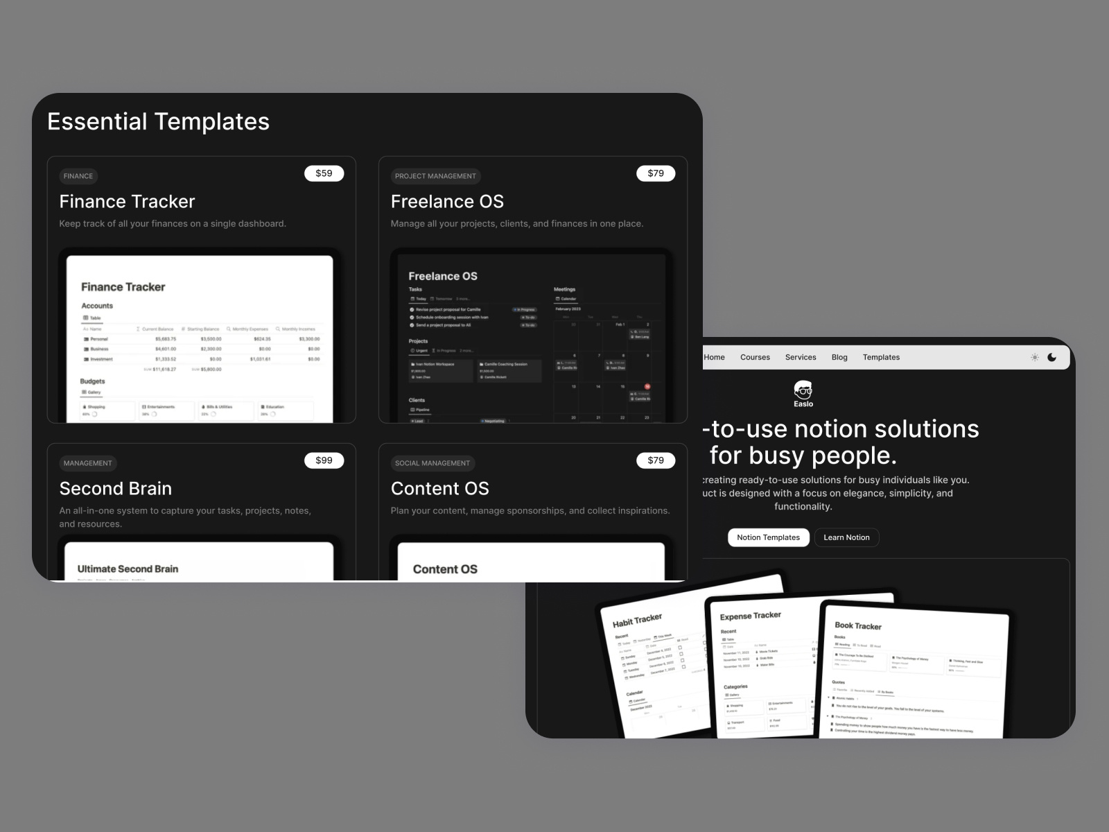 Easlo Website Redesign Concept (Dark) by Atticus Spine on Dribbble