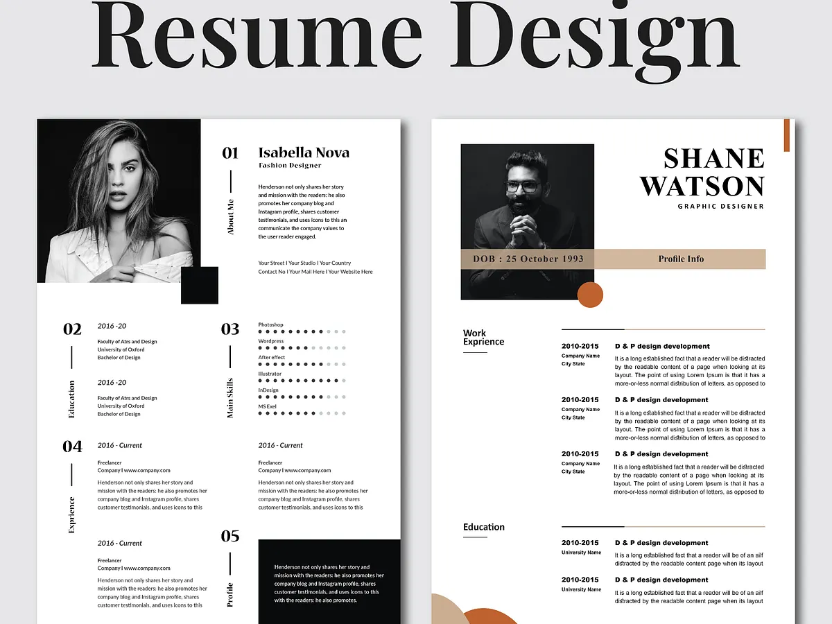 Minimalist Cv designs, themes, templates and downloadable graphic ...