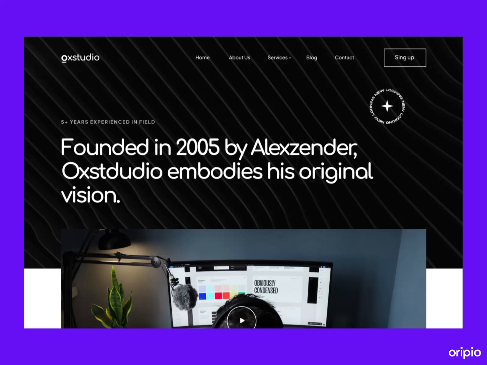 Agency Website by Junaki for Oripio on Dribbble