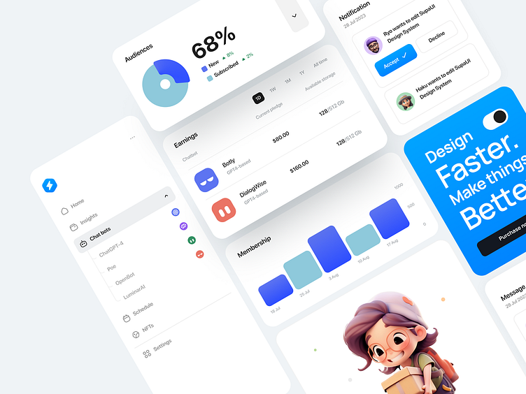User Interface Components for Botly by Tran Mau Tri Tam on Dribbble User Interface Components for Botly by Tran Mau Tri Tam on Dribbble