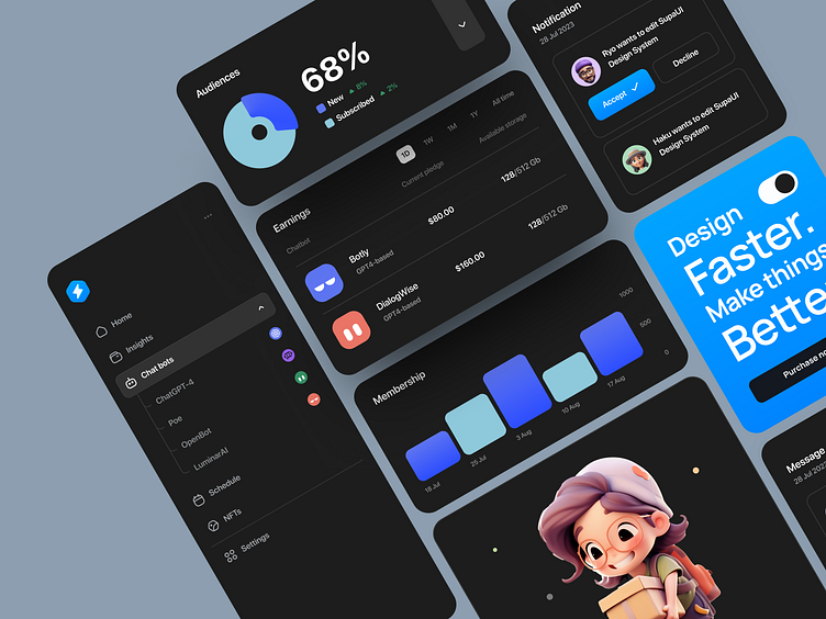 User Interface Components for Botly by Tran Mau Tri Tam on Dribbble User Interface Components for Botly by Tran Mau Tri Tam on Dribbble