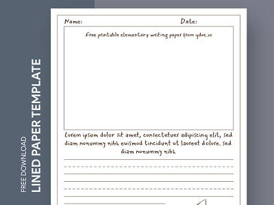 Elementary Lined Paper Free Google Docs Template by Free Google Docs ...