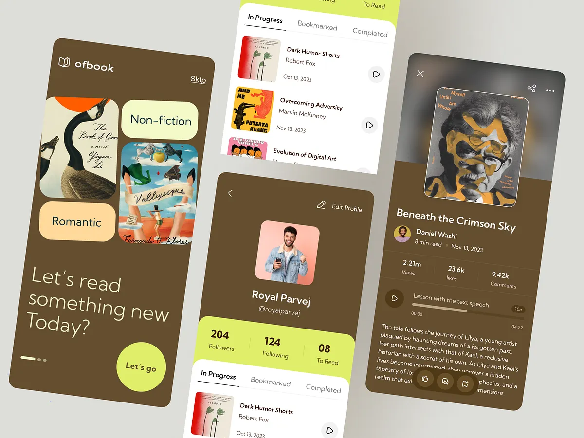 Book App designs, themes, templates and downloadable graphic elements ...