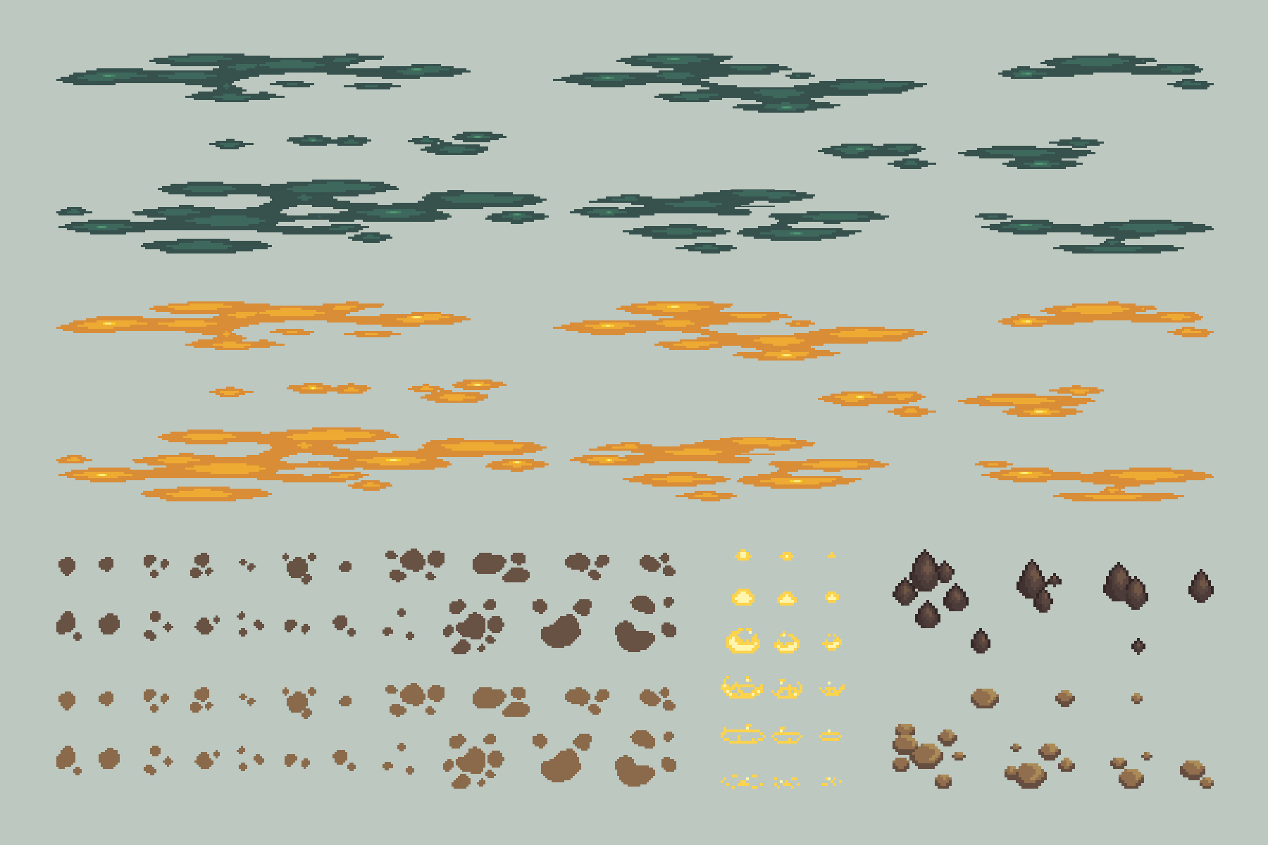 Cave Tileset Top Down Pixel Art by 2D Game Assets on Dribbble