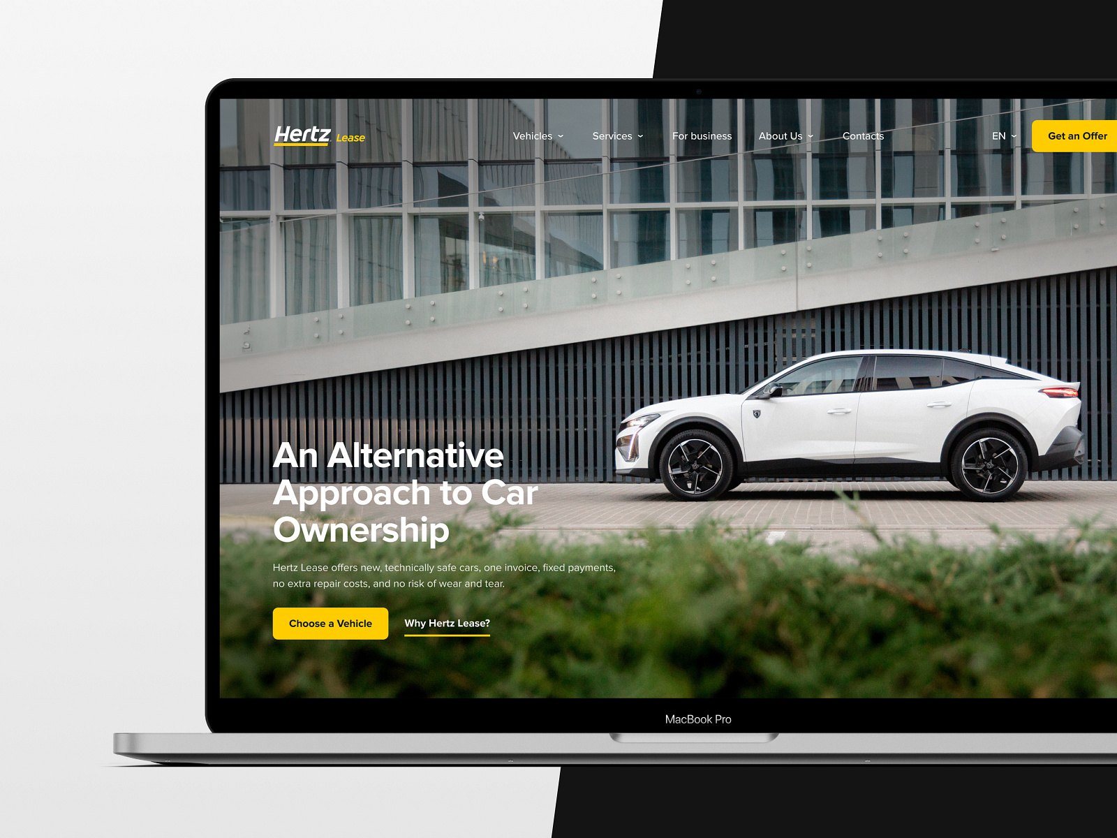 Hertz Lease | Website by Liveta Garnytė for Neat Digital on Dribbble