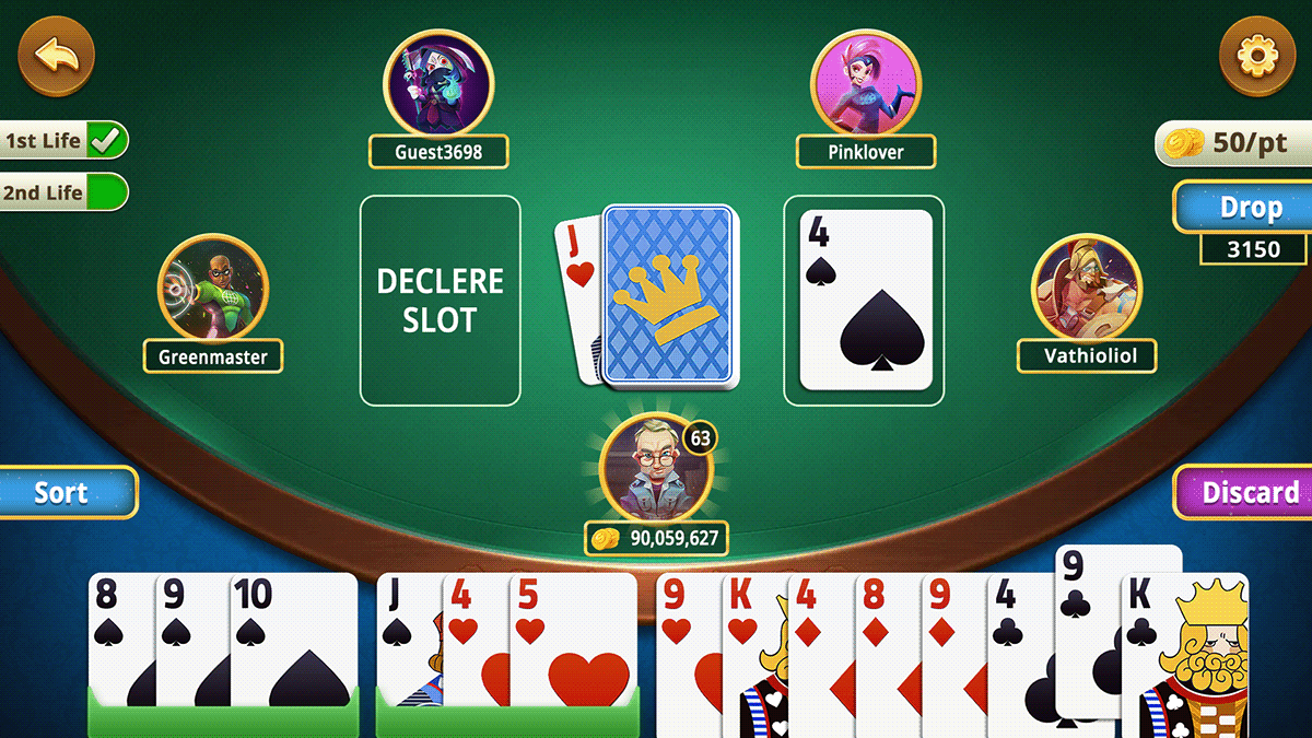 Indian Rummy Card Game Ui by Dharmik Goyani on Dribbble