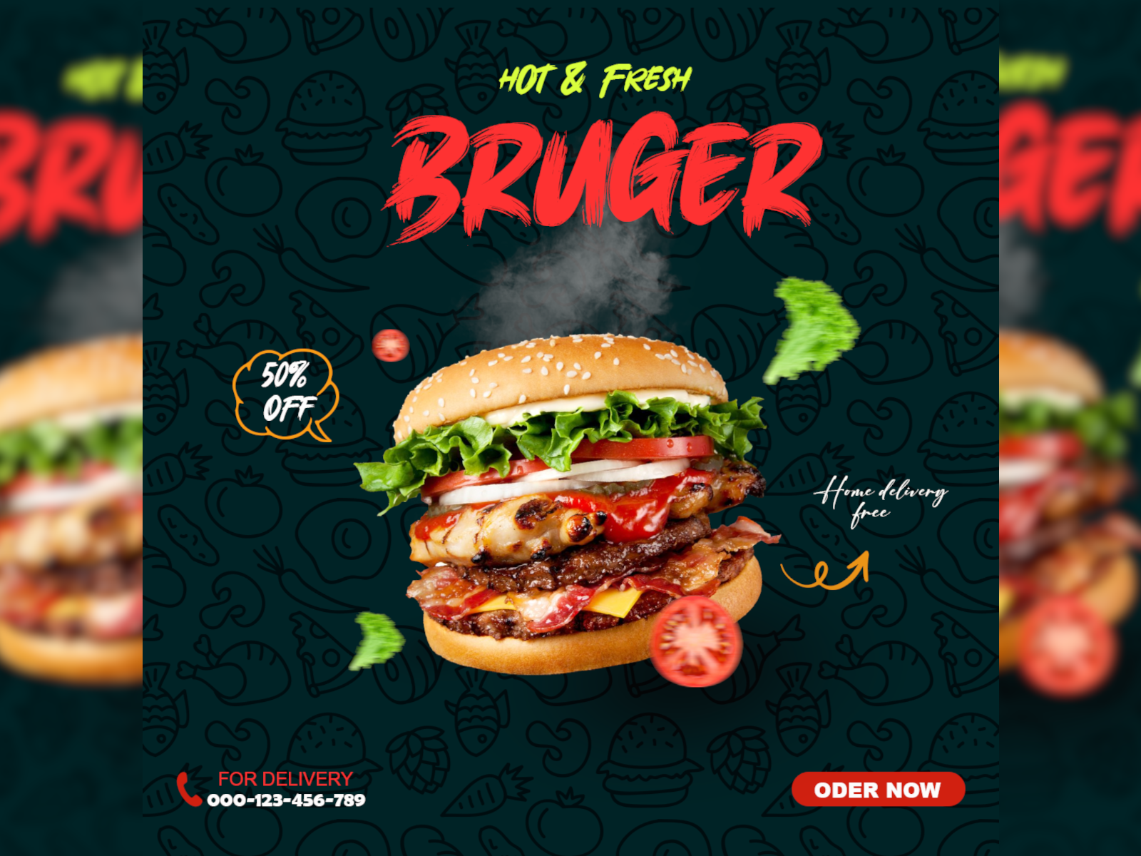 Fast Food | Advertising Banner design by Legoon Pixel on Dribbble