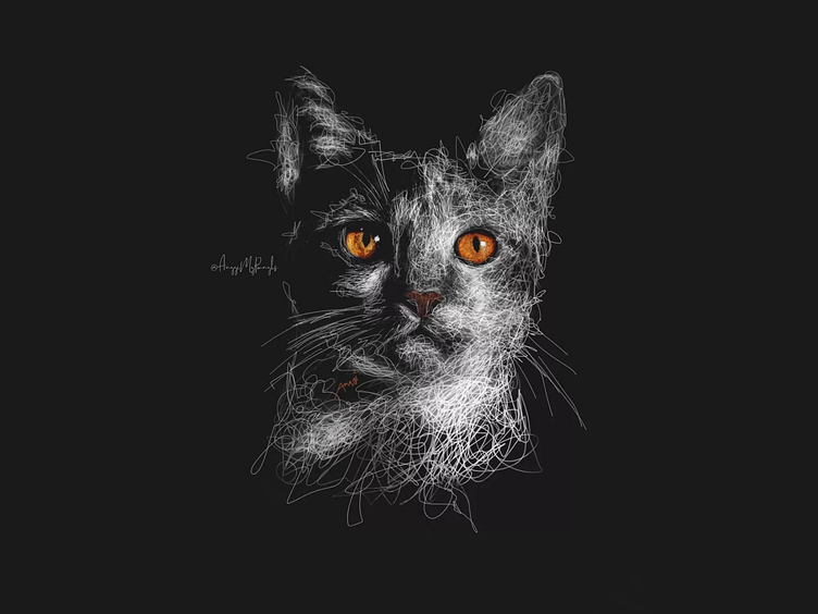 Scribble Art Cat by Anggi Mugi Pamungkas on Dribbble