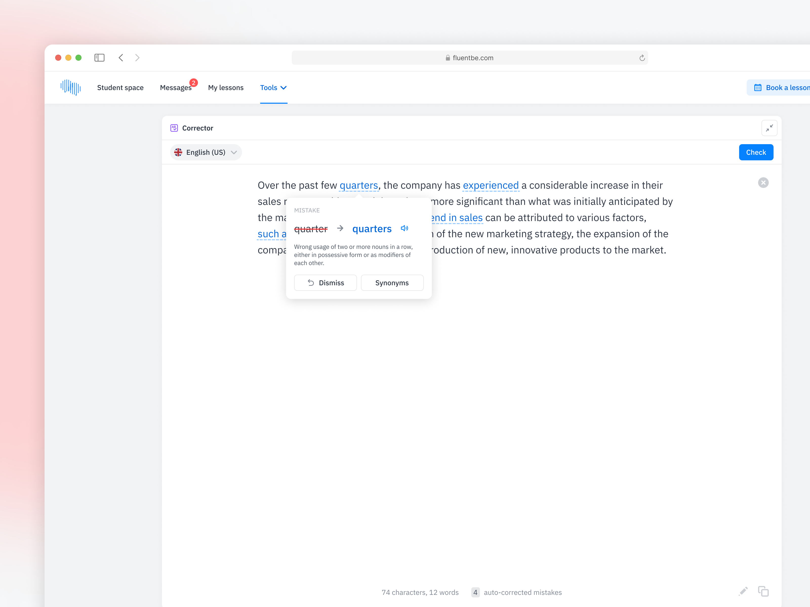 Fluentbe - Corrector & text checker by Konrad Księżopolski on Dribbble