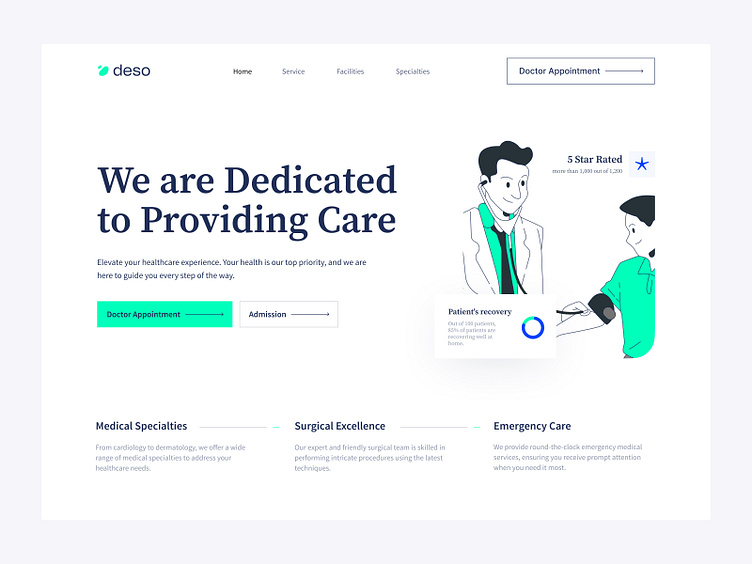 Health Web Header UI by Sofwan on Dribbble