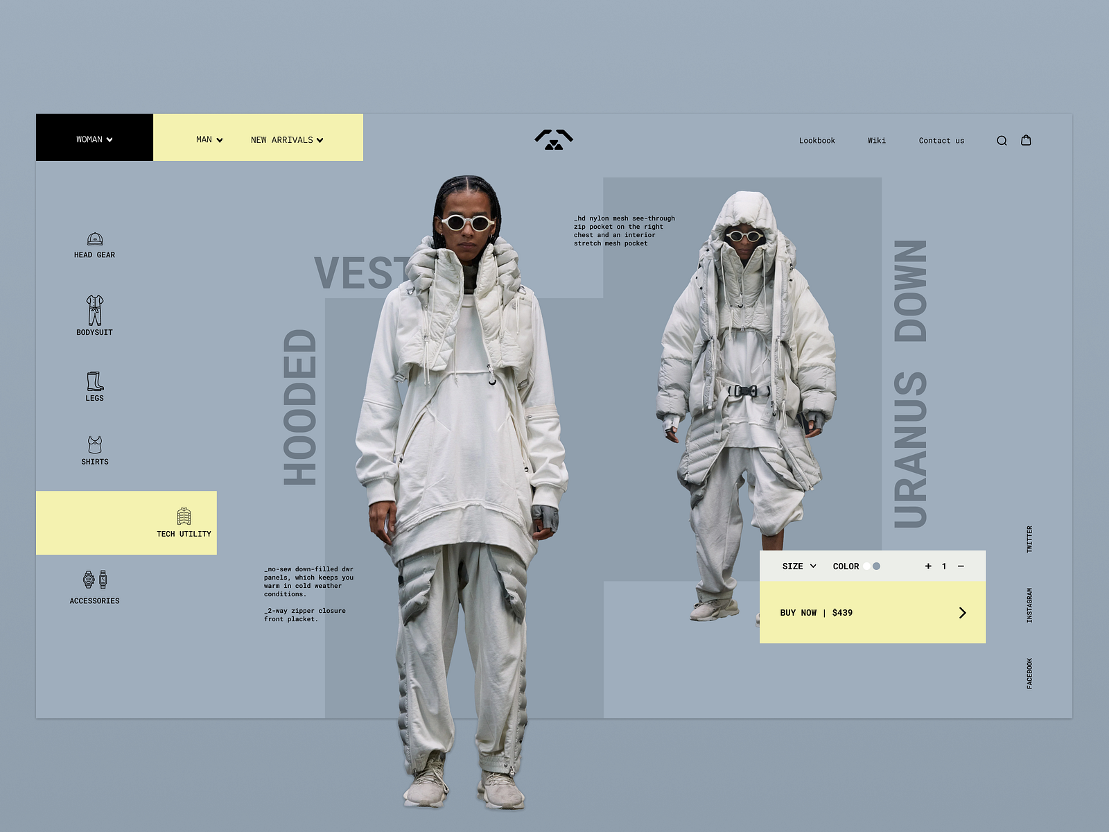 Cyberpunk techwear store by Aleksey Kostiuk on Dribbble