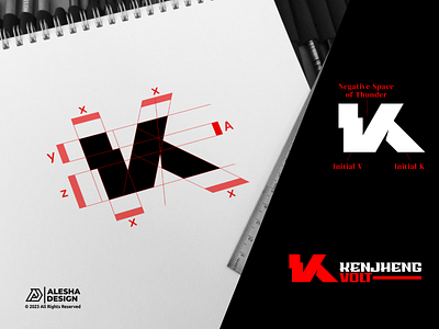VK or KV Logo for Sale! by alesha design on Dribbble
