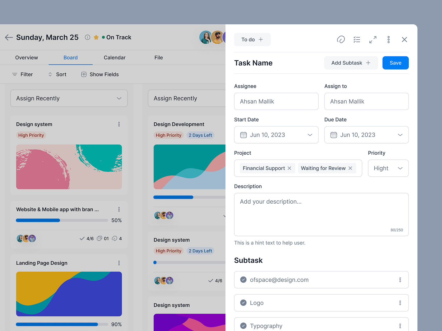 Task Details | Space Design System by Ofspace SaaS for Ofspace on Dribbble