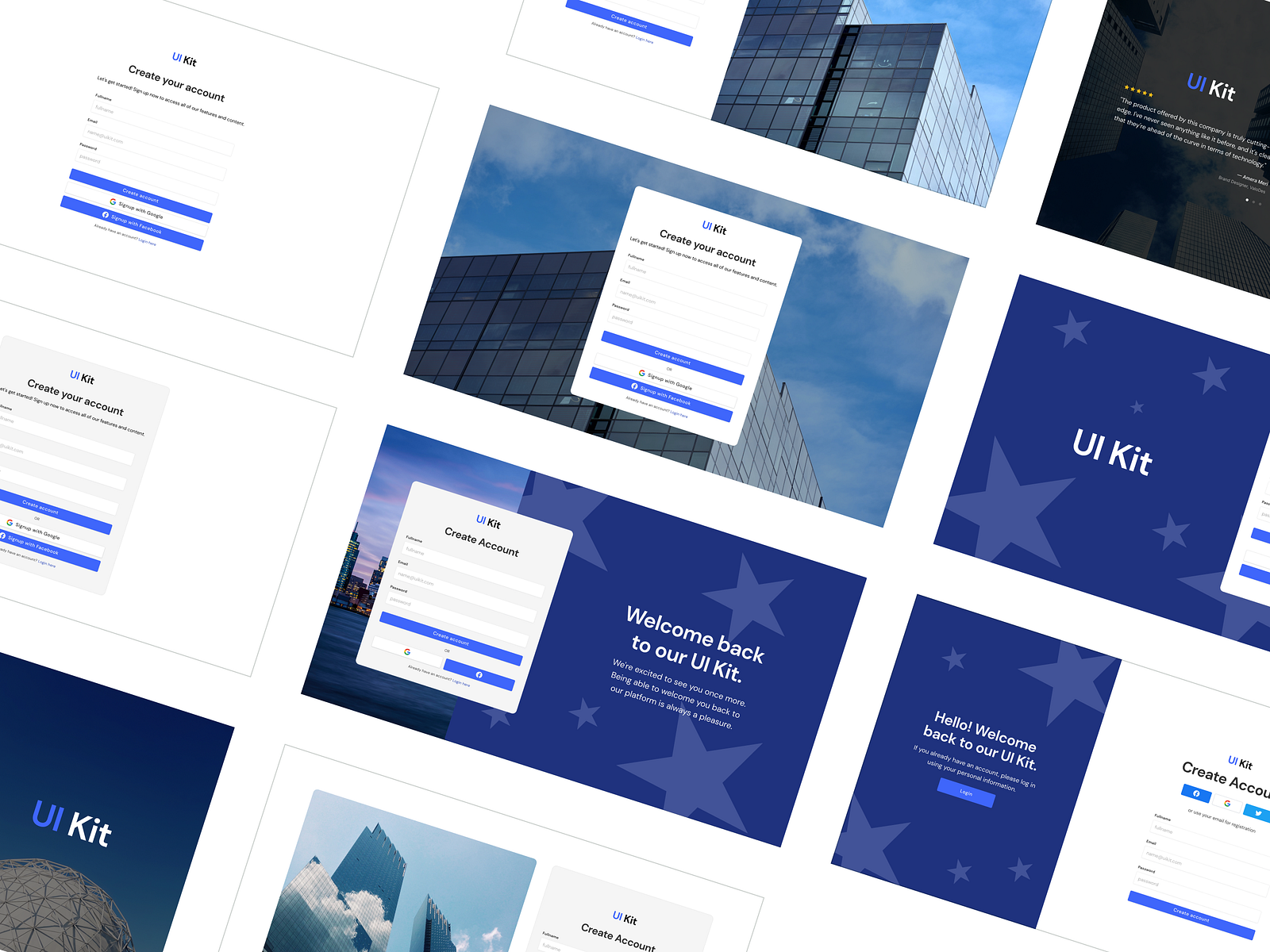 Log in and Sign up Template Kit by Nektic on Dribbble