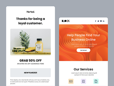 Email Template Design by Cux Studio on Dribbble