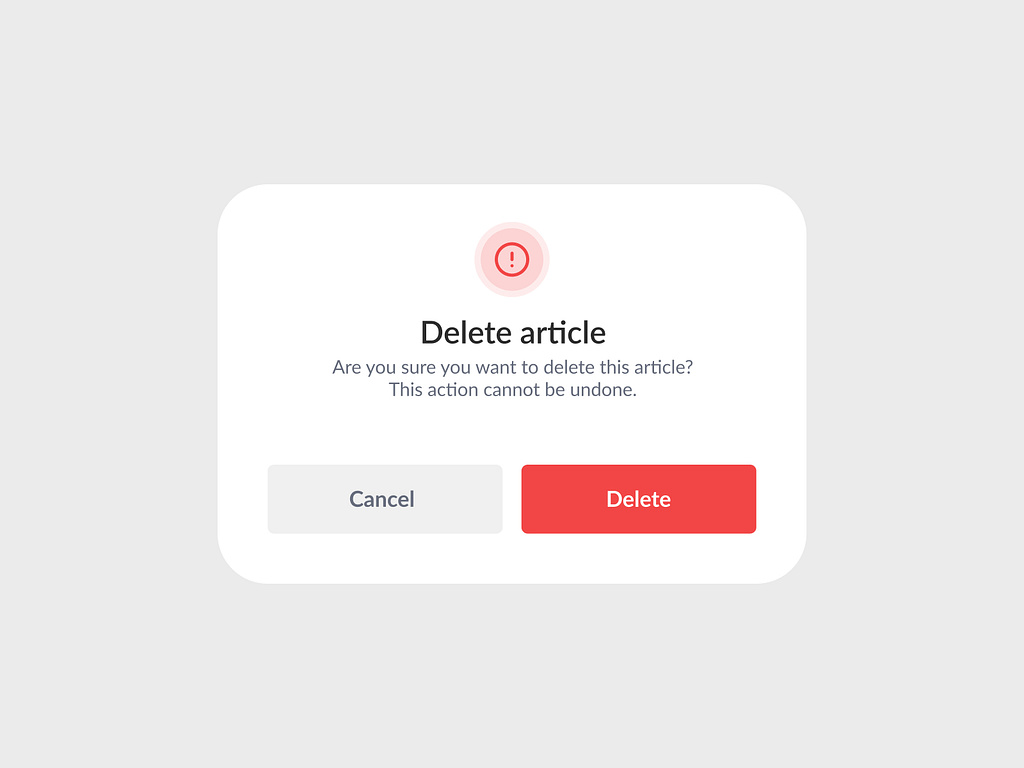 Daily UI #9 - Confirmation pop-up by Veronica K on Dribbble