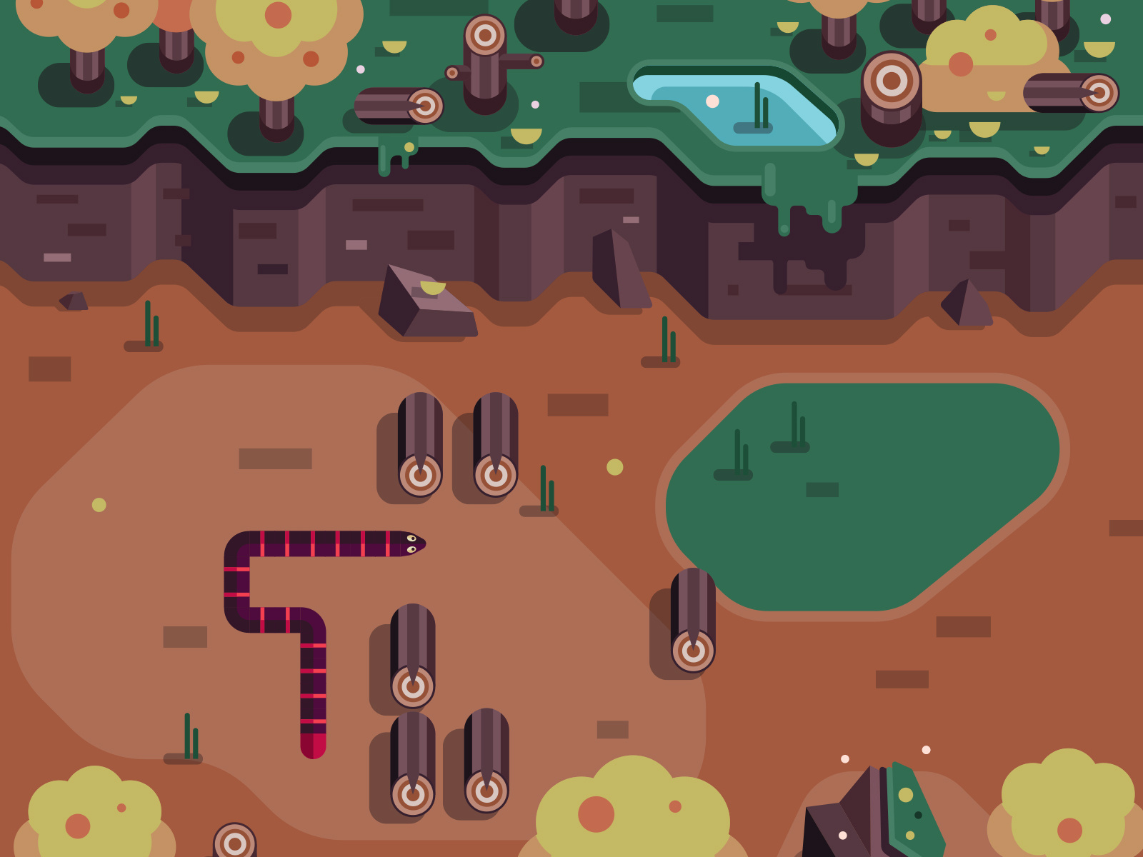 2d Game Design Concept, Flat Design Gameplay Background by Mark Rise on ...