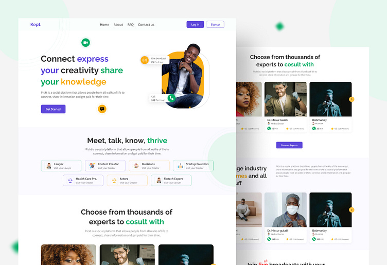 Market Place Website UI Design.(Landing Page) by Naimur Rahman on Dribbble
