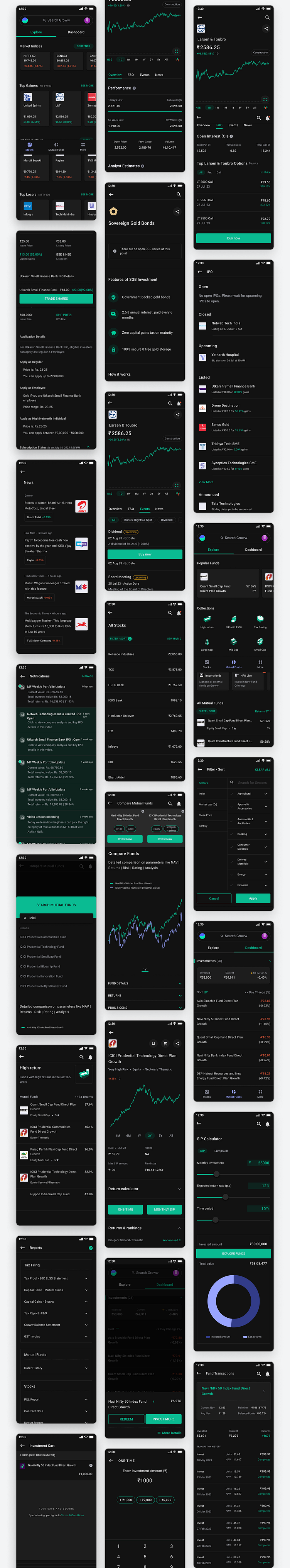 Groww Mobile UI (Recreated) by Figr Design on Dribbble