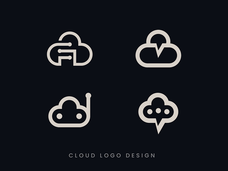 Cloud minimalist logo design by Md Alham on Dribbble
