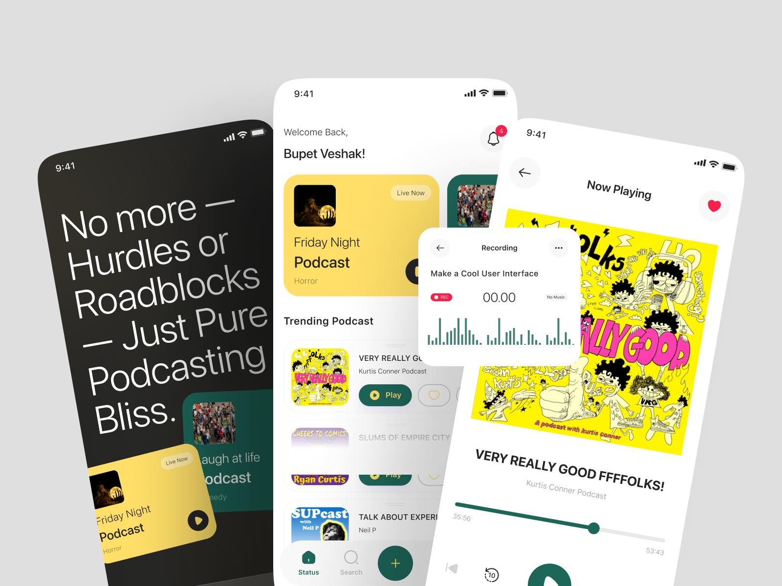 Poddo - Podcast Live Mobile App by Hatypo Studio on Dribbble