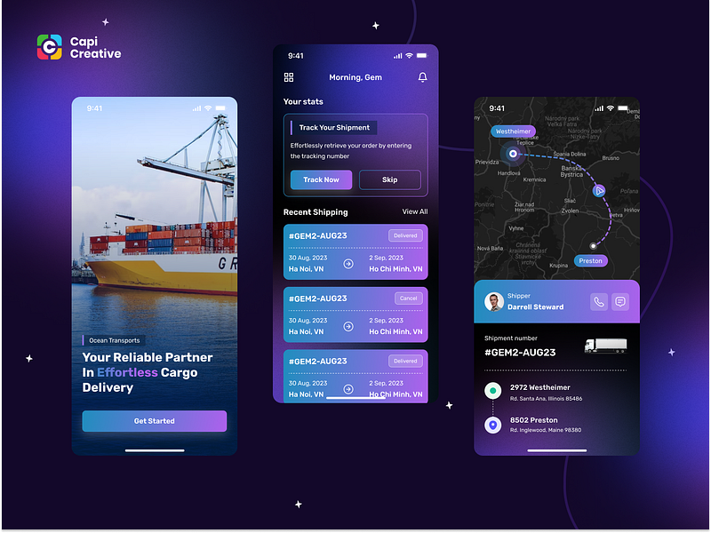 Transportation app - Retro Design Style by Capi Product on Dribbble