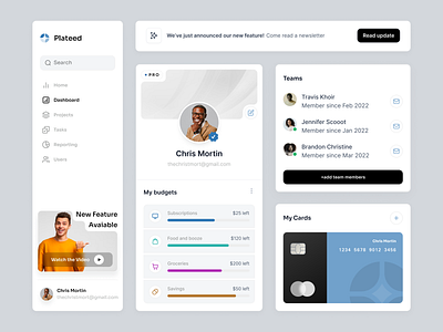 Fintech Platform Components by Odama on Dribbble