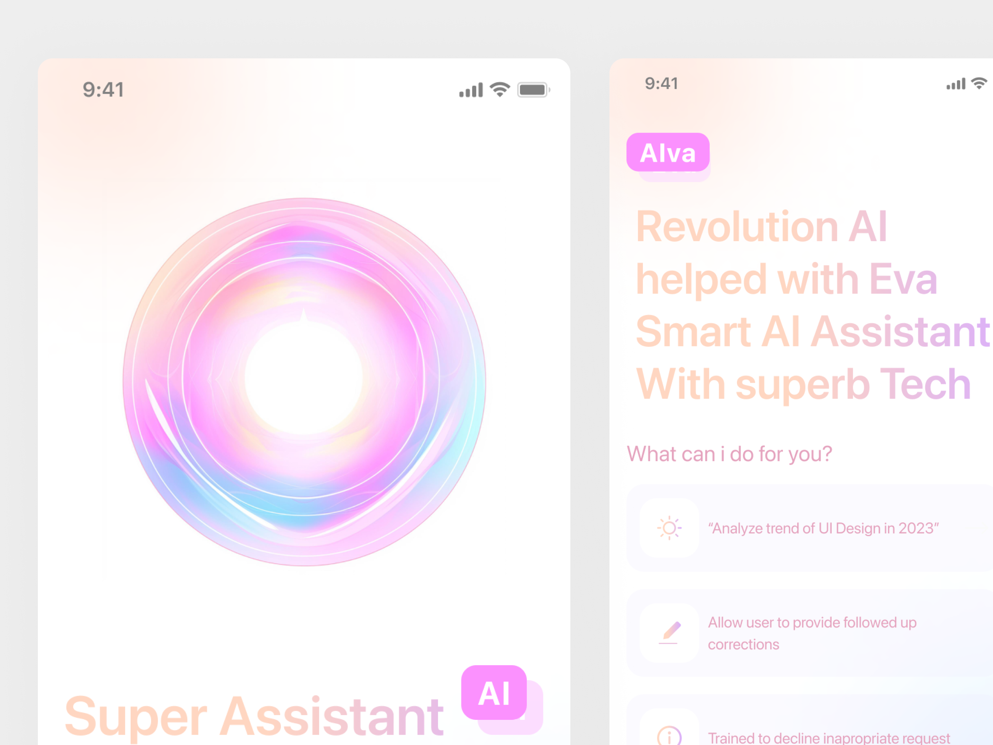 AIva - Chat AI Light Mode by Hisyam Hawari for Matriks Studio on Dribbble