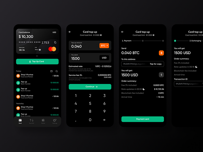Card Top Up by Yurii on Dribbble