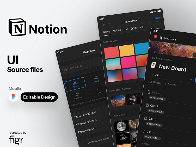 Notion Mobile UI (Recreated) by Figr Design on Dribbble