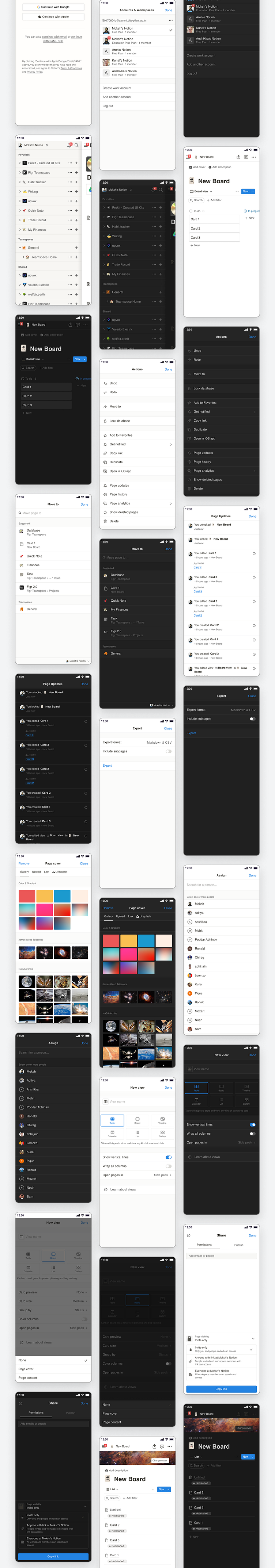 Notion Mobile UI (Recreated) by Figr Design on Dribbble
