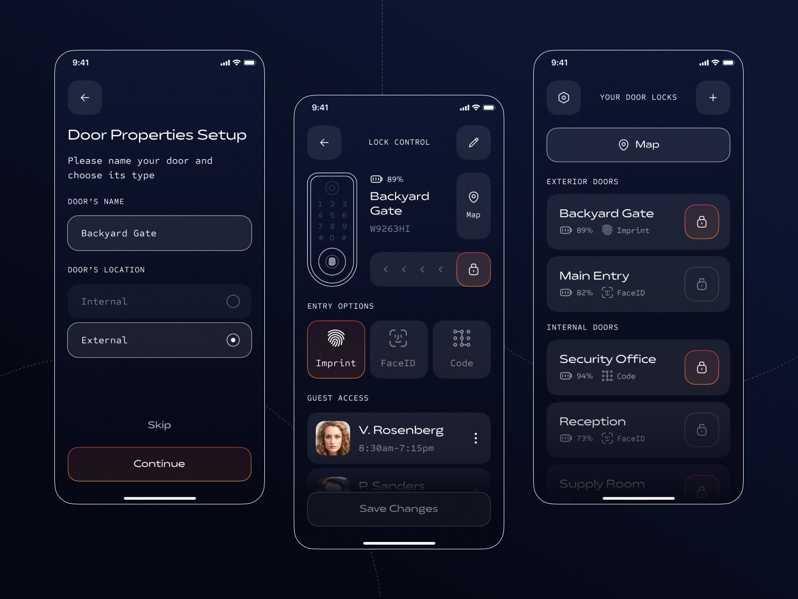Smart Door Lock Management App by Faith Rosenberg for intent | IoT ...