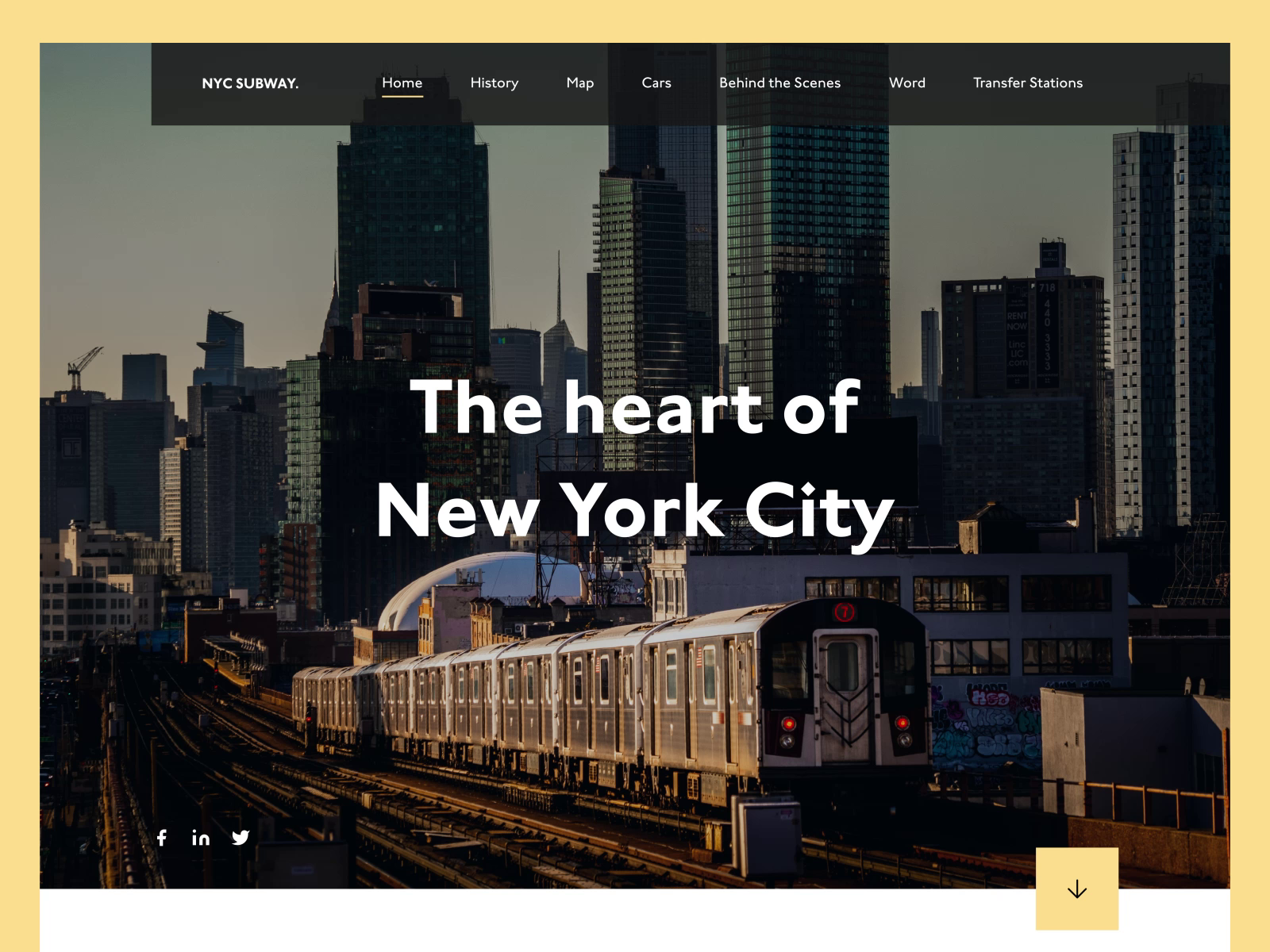 NYC subway main page website redesign by Anton Kharytonov on Dribbble