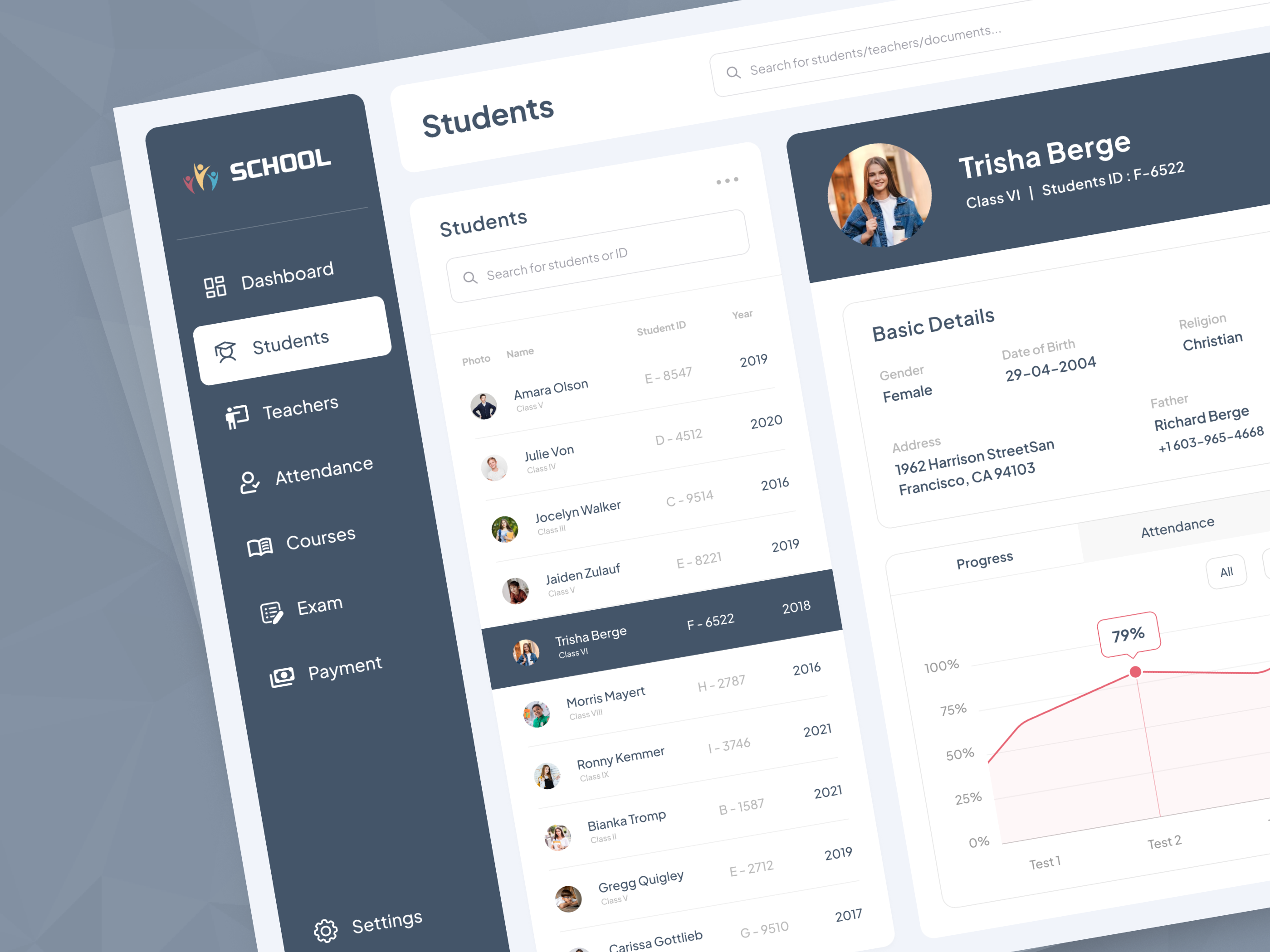 School Management Dashboard by XongoLab Technologies LLP on Dribbble