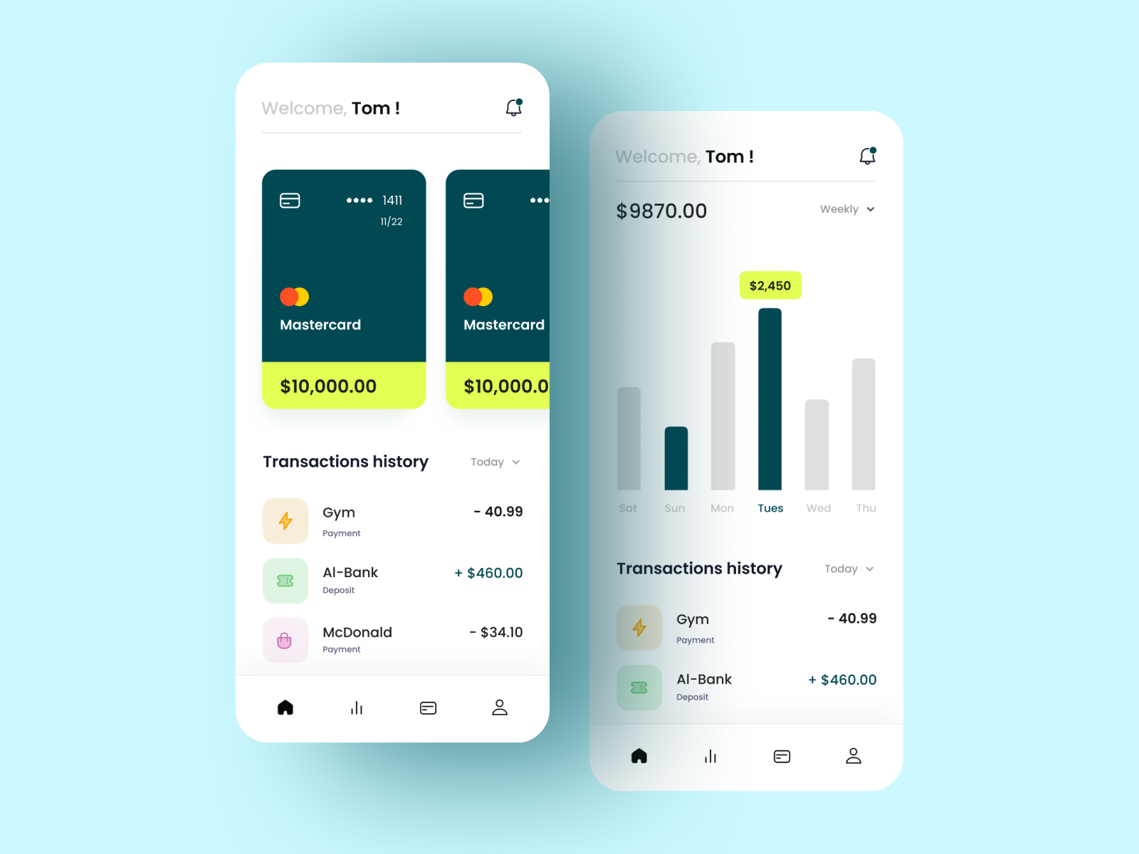 DaPay Fintech Mobile App UI P3 by Muhammad Yaseen on Dribbble