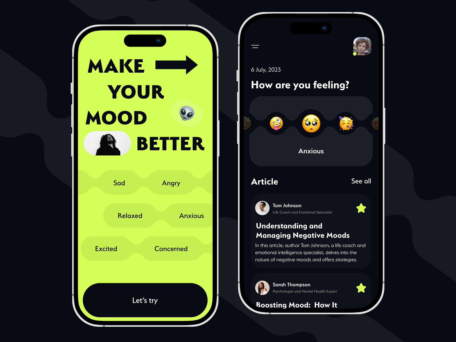 A Mood And Mental Diary App by Desire Creative Agency on Dribbble