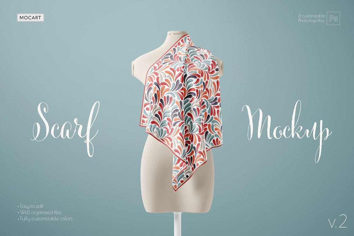 Scarf Mockup Set v.2 by Official CreativeStore on Dribbble