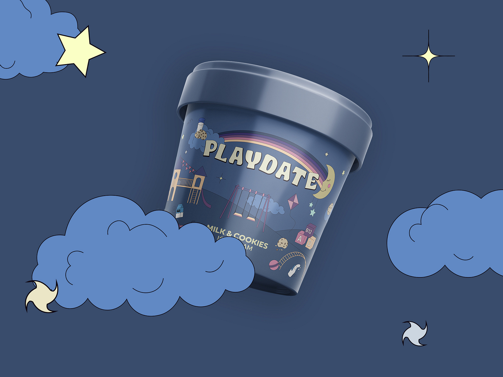 Playdate's Ice Cream Packaging by Maryam Gugunashvili on Dribbble